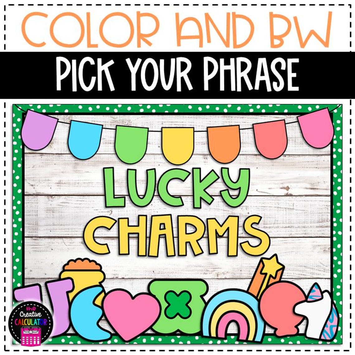 Lucky Charms Bulletin Board or Door Decor - St Patrick's Day Bulletin ...