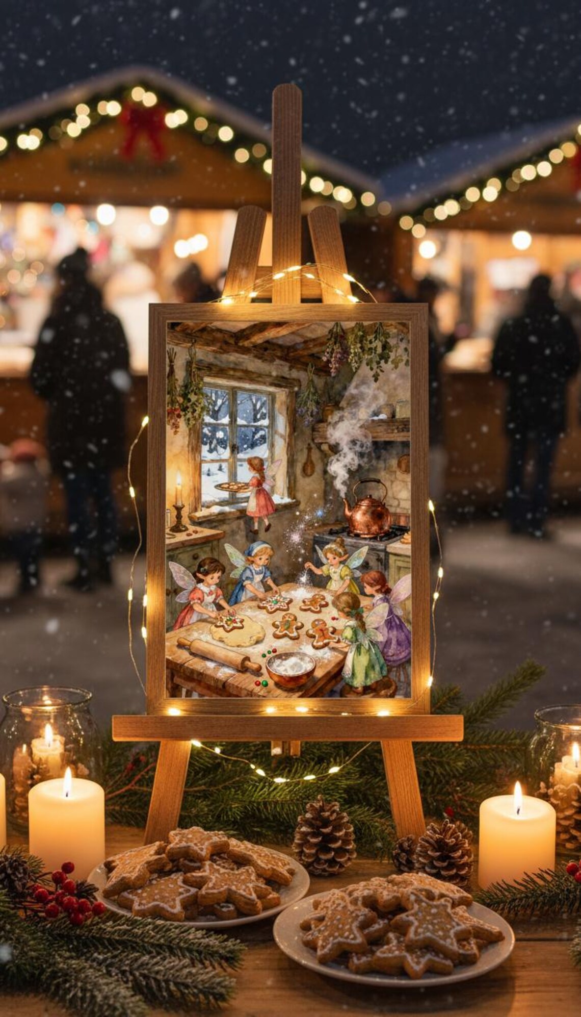 Magical Gingerbread Fairy Kitchen – Cozy Winter Cottage Baking Art - Etsy