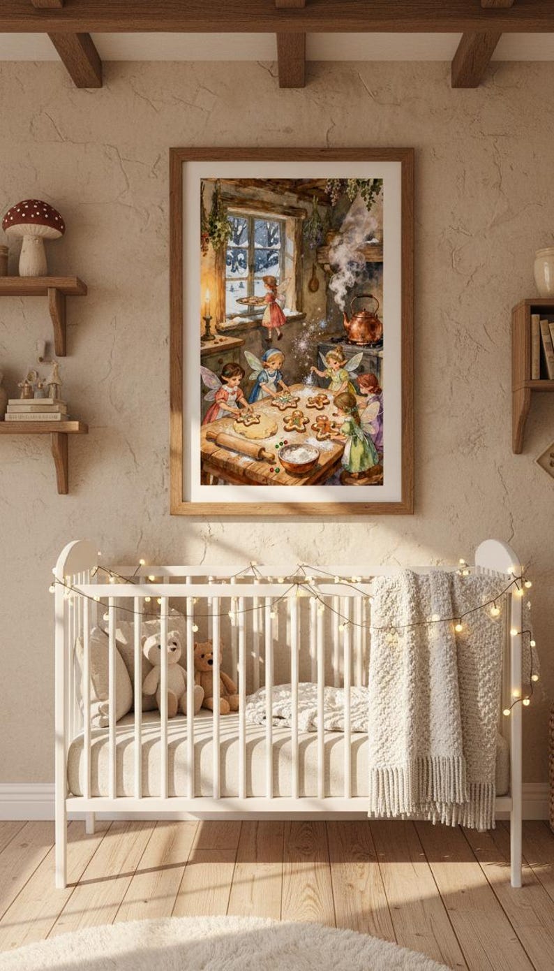 Magical Gingerbread Fairy Kitchen – Cozy Winter Cottage Baking Art - Etsy