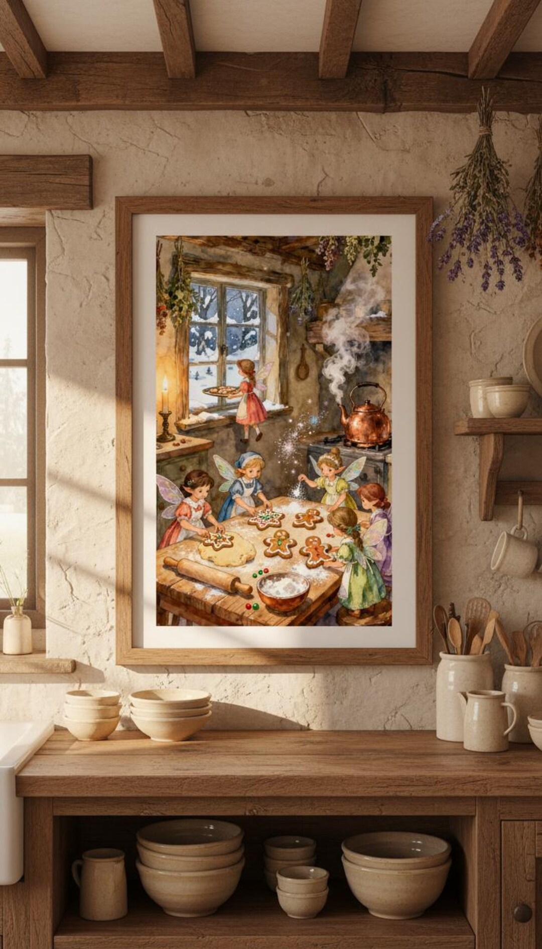 Magical Gingerbread Fairy Kitchen – Cozy Winter Cottage Baking Art - Etsy