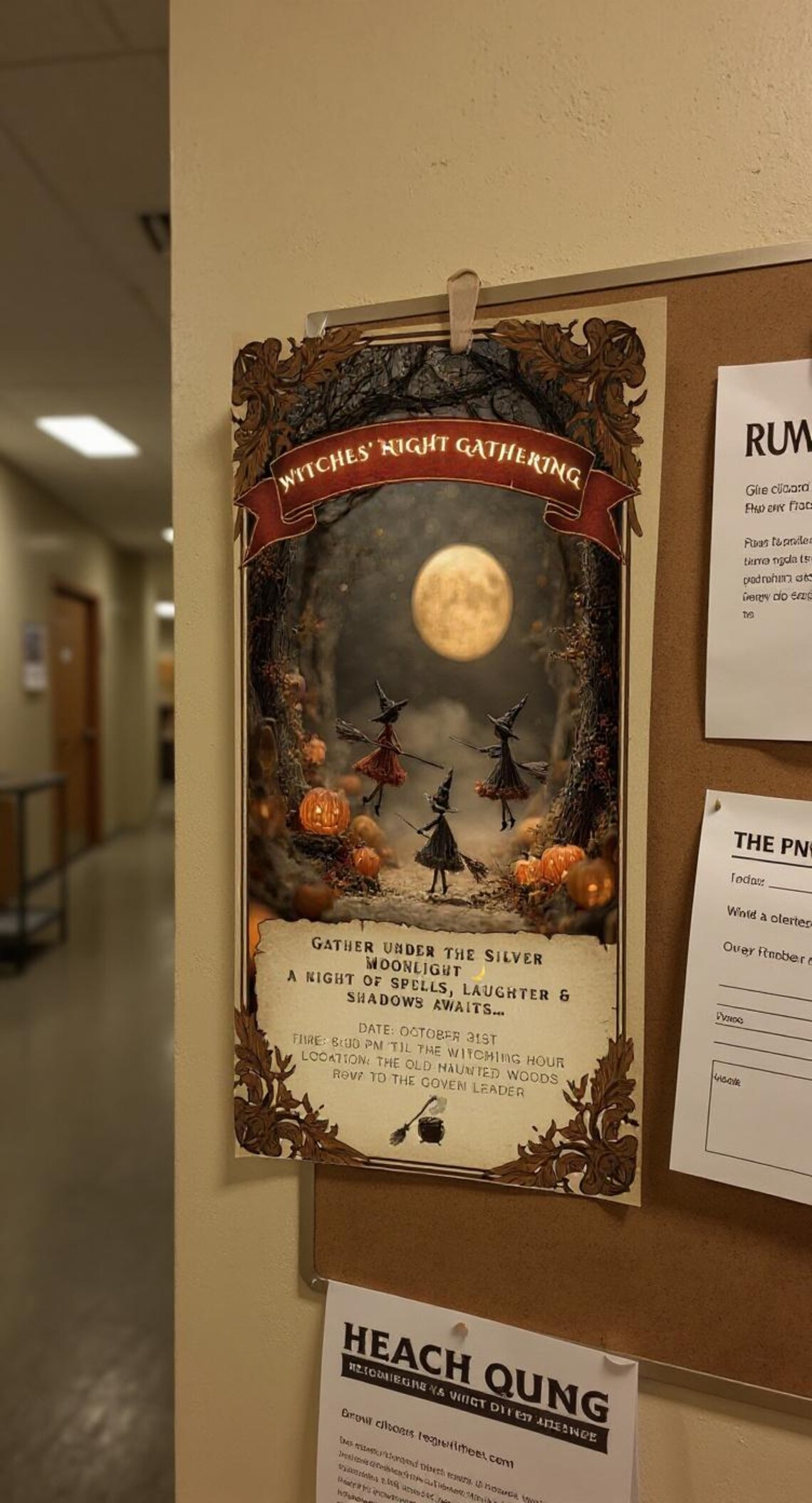 Witches’ Night Gathering Invitation – Digital Halloween Party Flyer ...