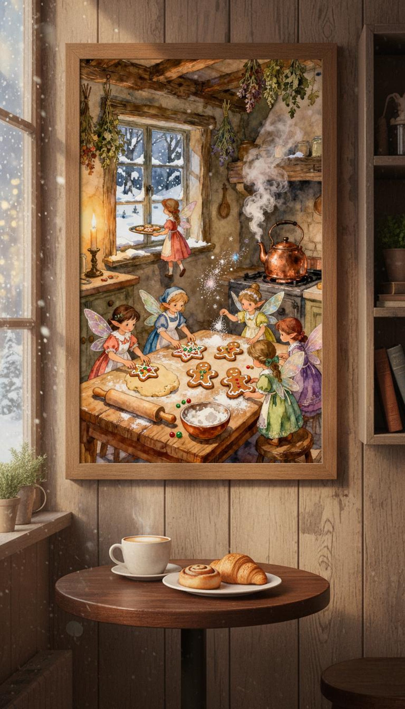 Magical Gingerbread Fairy Kitchen – Cozy Winter Cottage Baking Art - Etsy