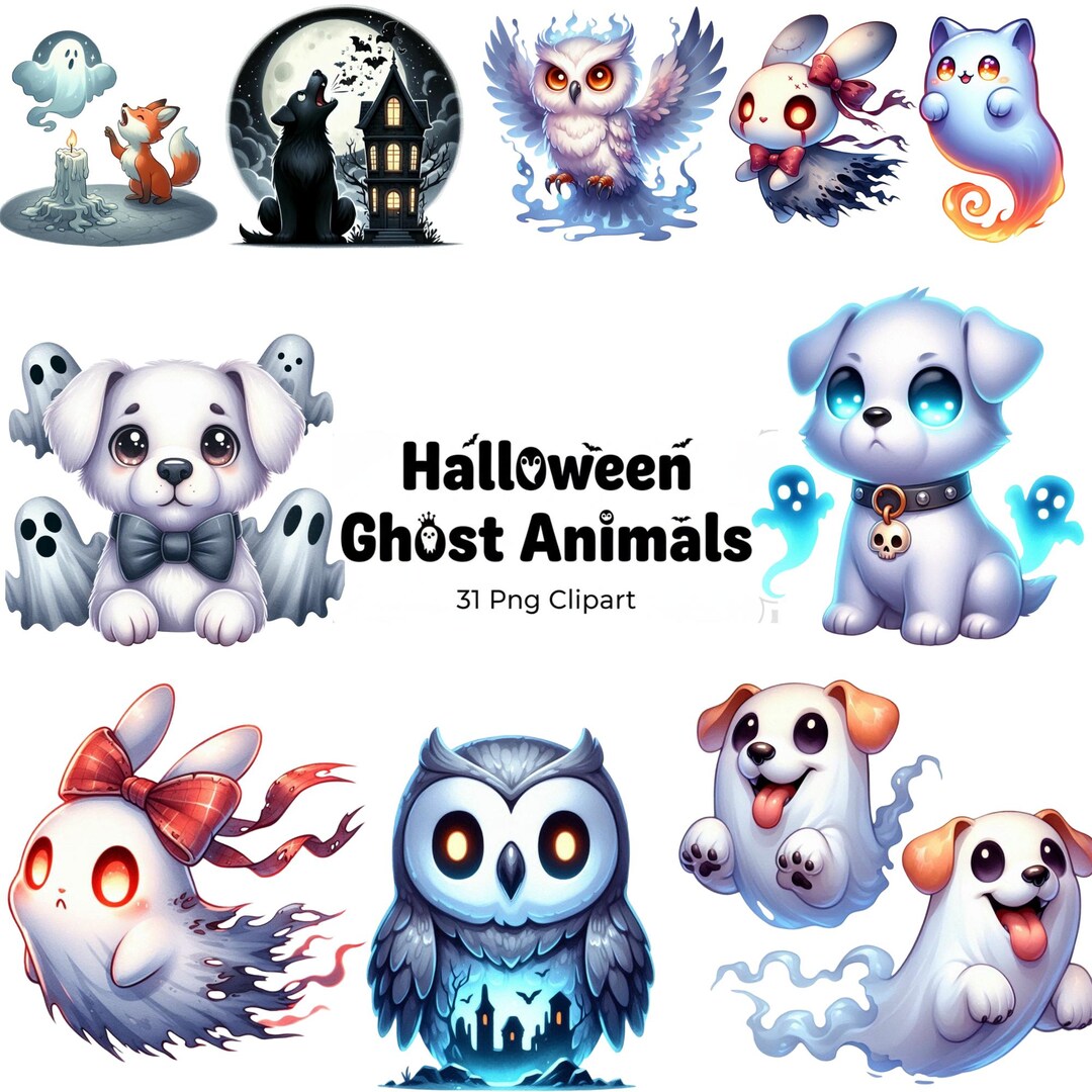 Halloween Animal Clipart - Watercolor - Woodland Animals Png ...
