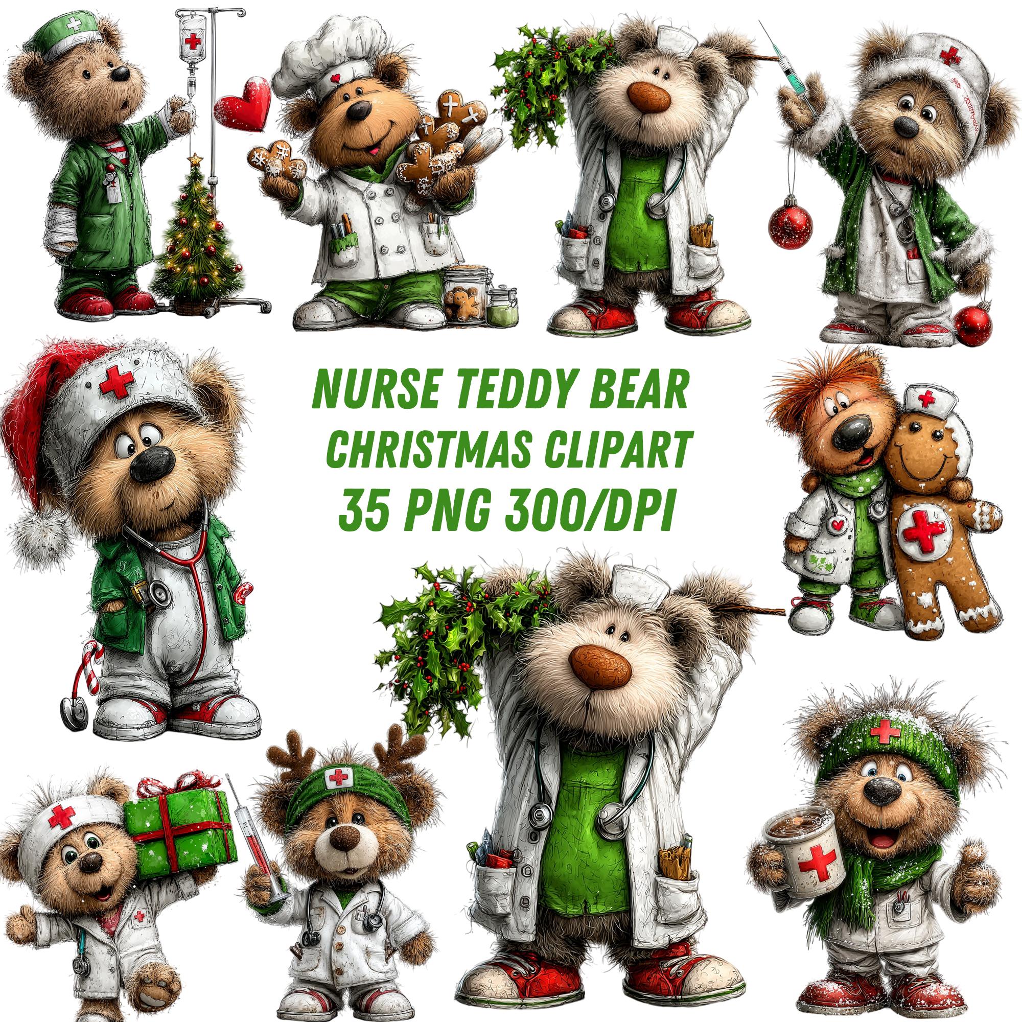 35 Png Teddy Bear Doctor PNG Clipart, Cute Medical Bear in Scrubs With ...