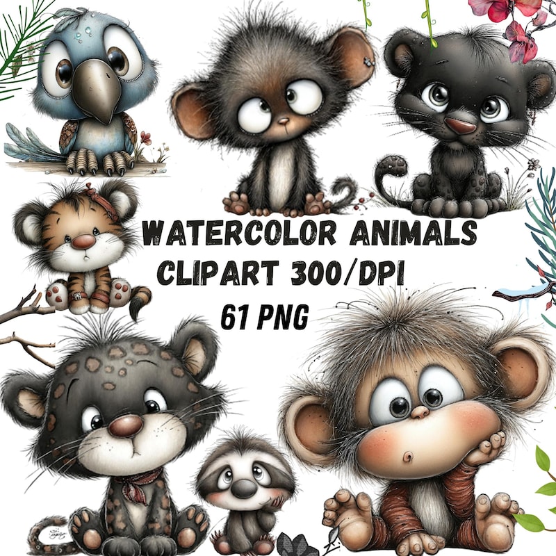 Whimsical Animalclipart - Etsy