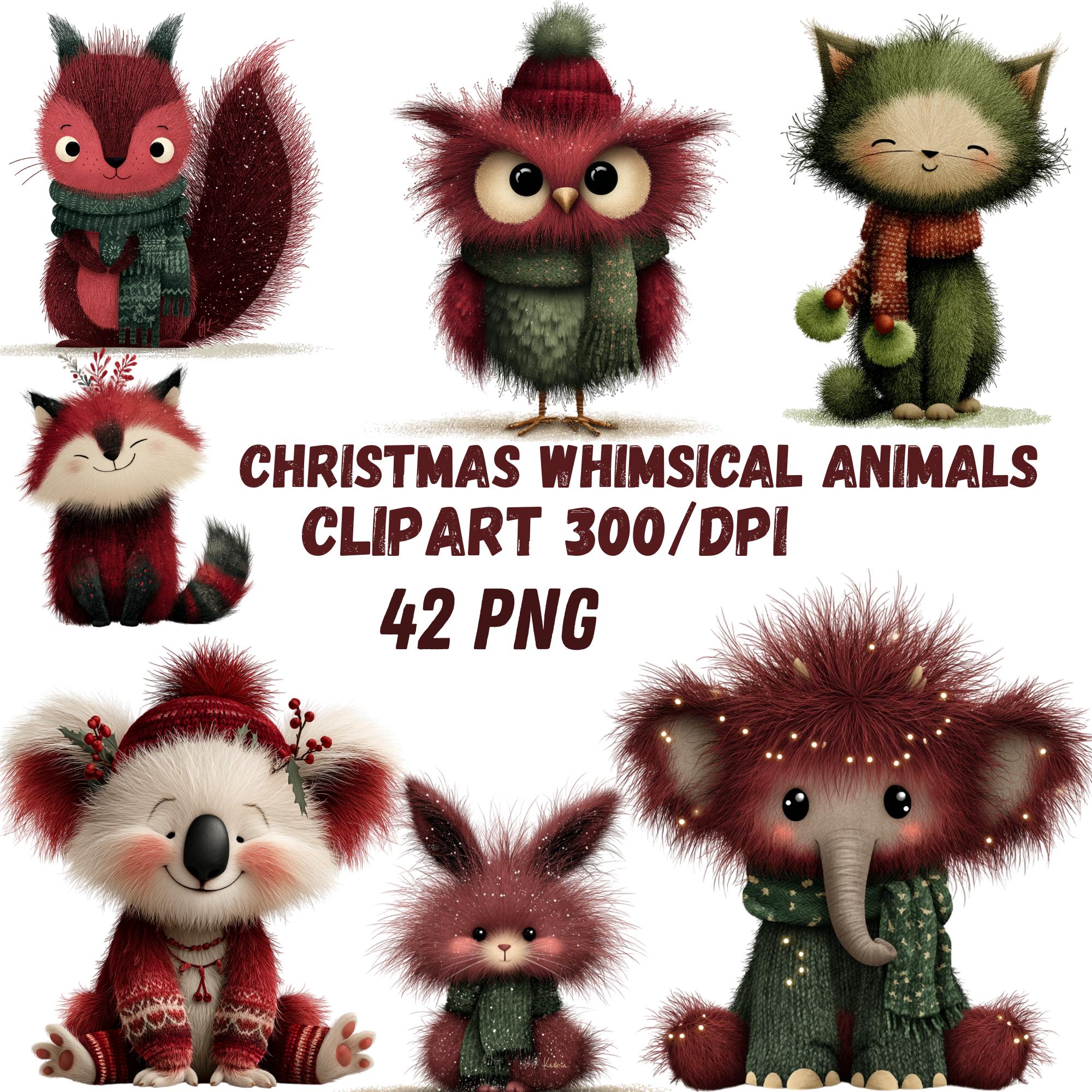 Whimsical Christmas Clipart: Funny Holiday Graphics (digital Download ...