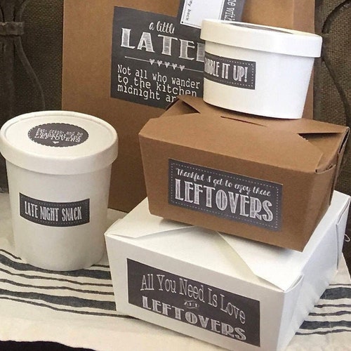Leftovers To-go Bags Set of 6 Thanksgiving Friendsgiving | Etsy