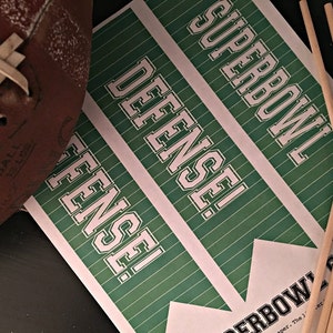 PRINTABLE Football Flags, Party Decoration, Football, Super Bowl, Play ...