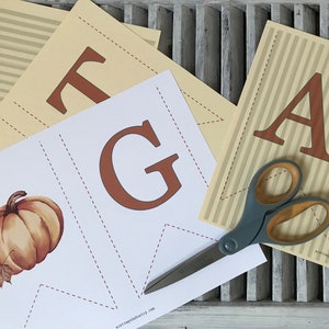PRINTABLE Gather Banner, Thanksgiving Bunting, Thankful Swag, Autumn ...