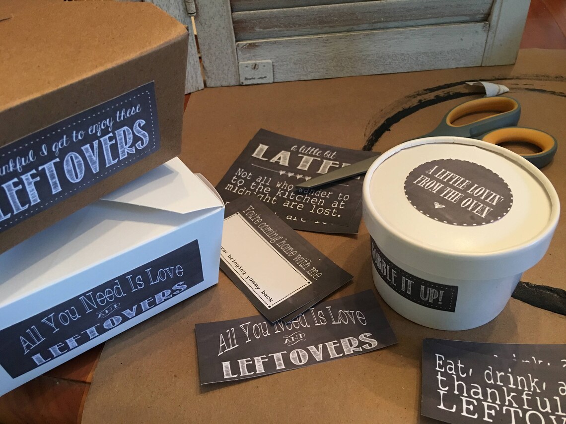 PRINTABLE Leftovers Tags Labels and Sign Instant Download | Etsy