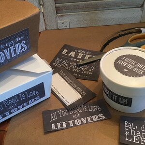 PRINTABLE Leftovers Tags, Labels and Sign, Instant Download ...