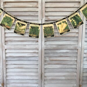 Vegetable Seed Packets Paper Banner, Spring Prints Garland|, Garden ...