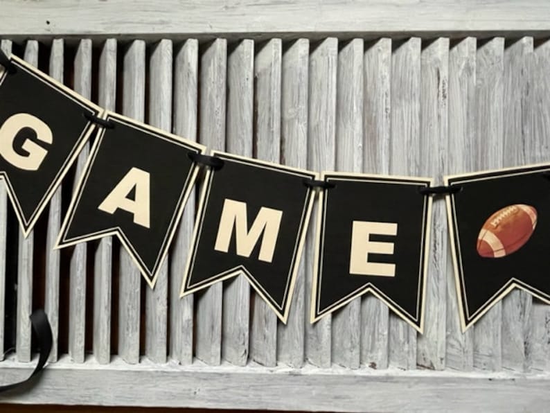 PRINTABLE Game Day Banner Football Bunting Football Party - Etsy