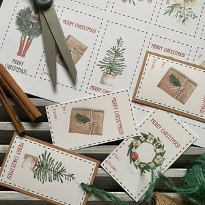 PRINTABLE Christmas Gift Tags, Boho Holiday Decor, Place Cards - Etsy