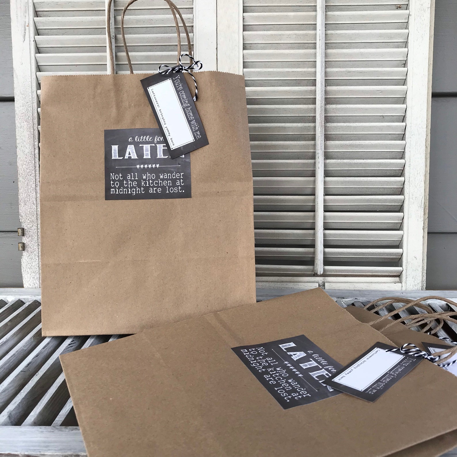 Leftovers To-go Bags- Set of 6 | Thanksgiving | Friendsgiving | To-go ...