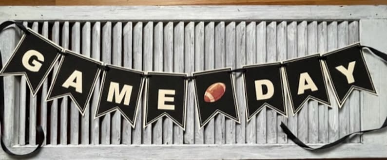 PRINTABLE Game Day Banner Football Bunting Football Party - Etsy