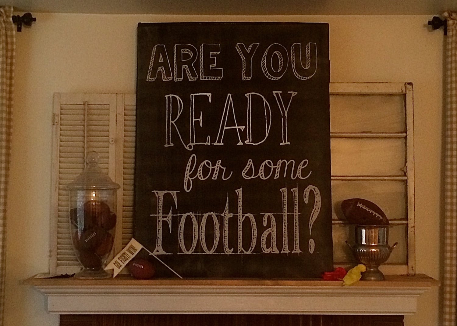 Are You Ready For Some Football Printable Chalkboard Poster | Etsy