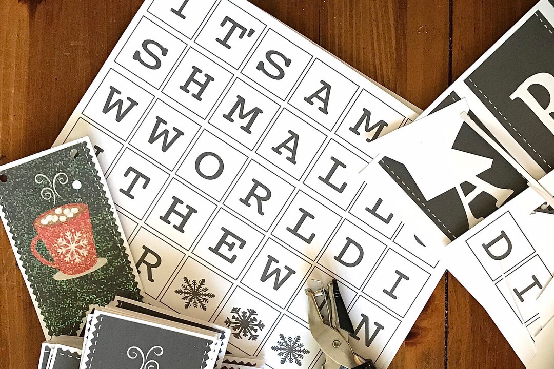 PRINTABLE Tiny It's A Marshmallow World in the Winter Banner, Snow ...