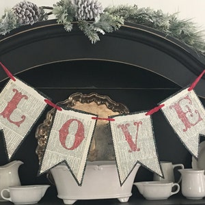 PRINTABLE L-O-V-E Banner, Love Valentine Bunting, Valentine Bunting ...