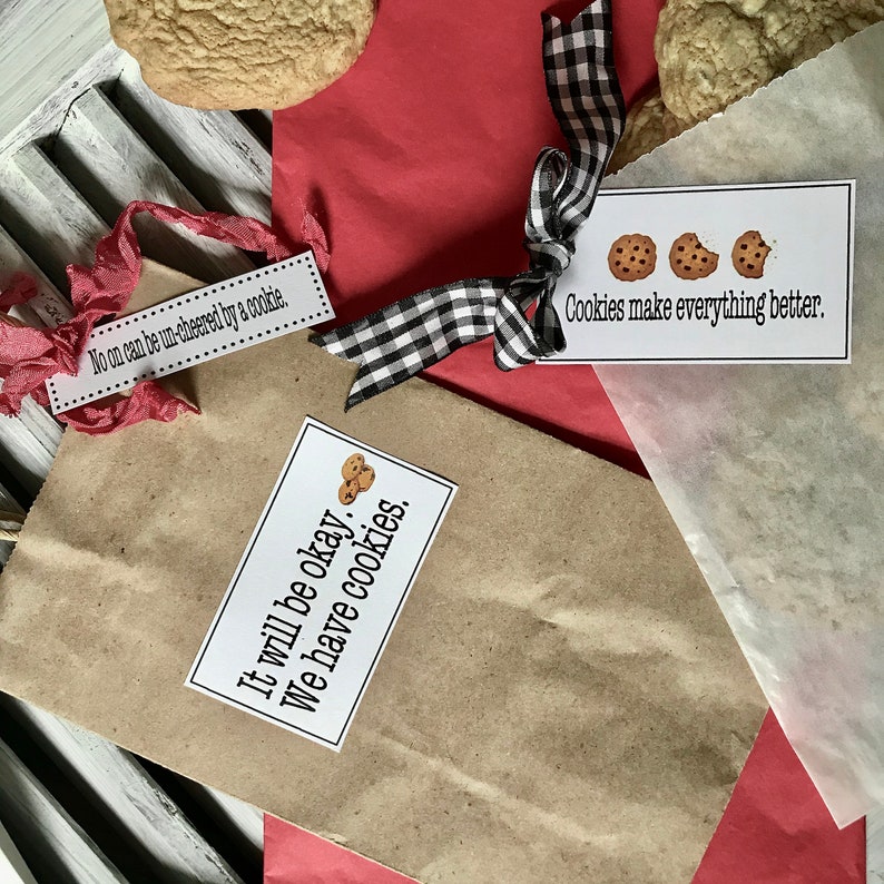 PRINTABLE Cookie Tags Food Gift Labels Treat Bags Baked - Etsy