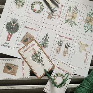 PRINTABLE Christmas Gift Tags, Boho Holiday Decor, Place Cards - Etsy