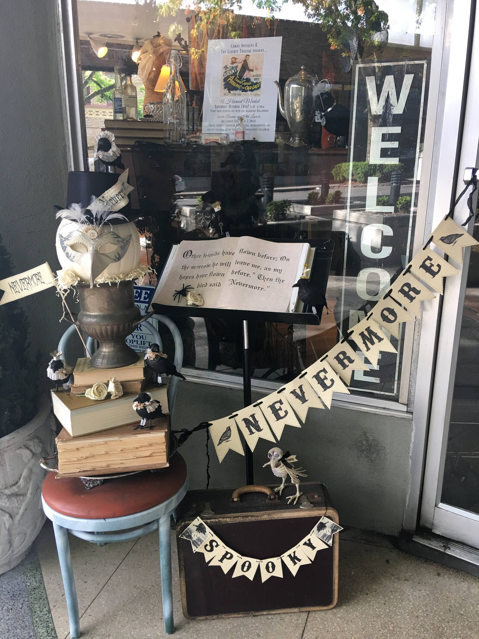 Halloween NEVERMORE Banner, the Raven Swag, Gothic Bunting, H1 - Etsy