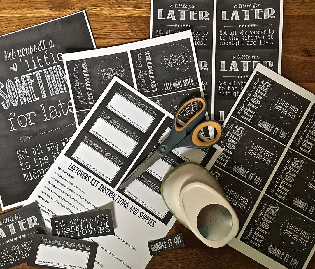 PRINTABLE Leftovers Tags, Labels and Sign, Instant Download ...