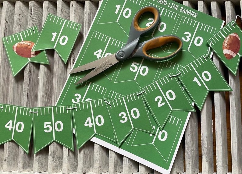 PRINTABLE Yardlines Football Banner Yard Line Bunting - Etsy