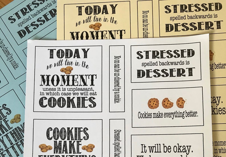 PRINTABLE Cookie Tags Food Gift Labels Treat Bags Baked - Etsy