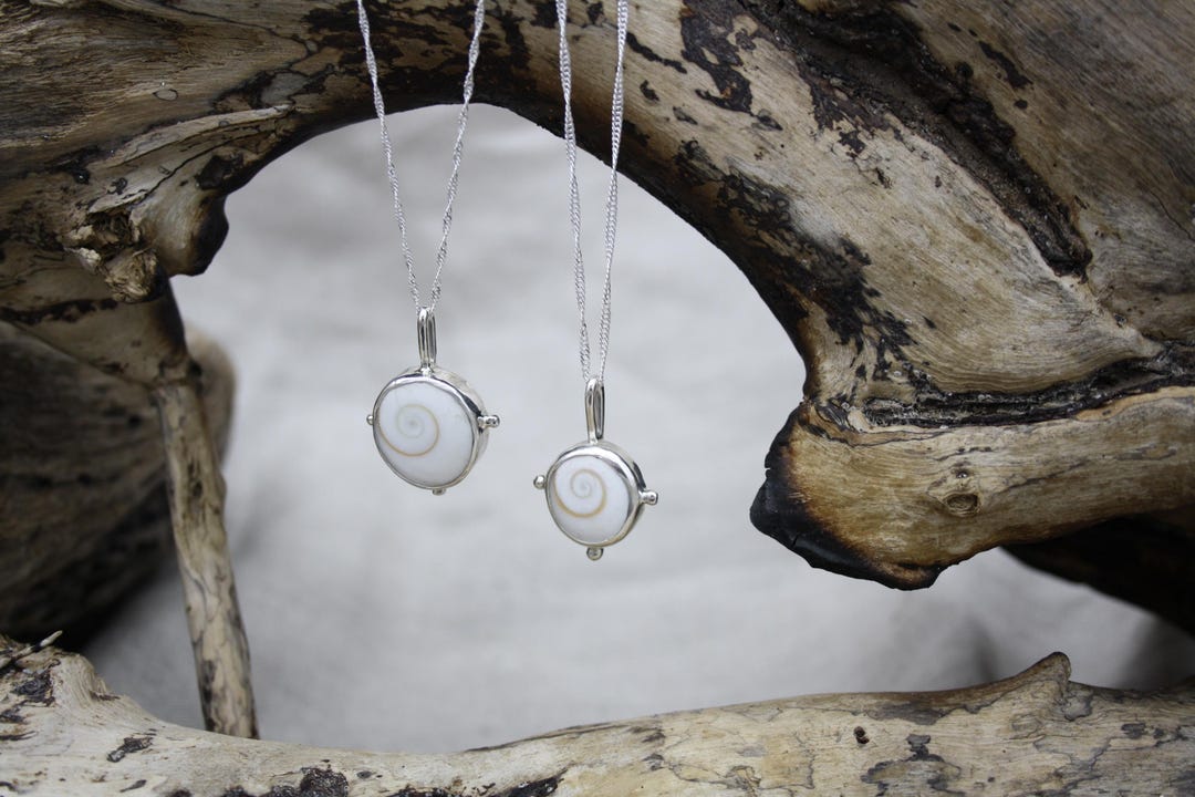 Handmade Shiva Shell / Shiva Eye Recycled Sterling Silver Pendant ...