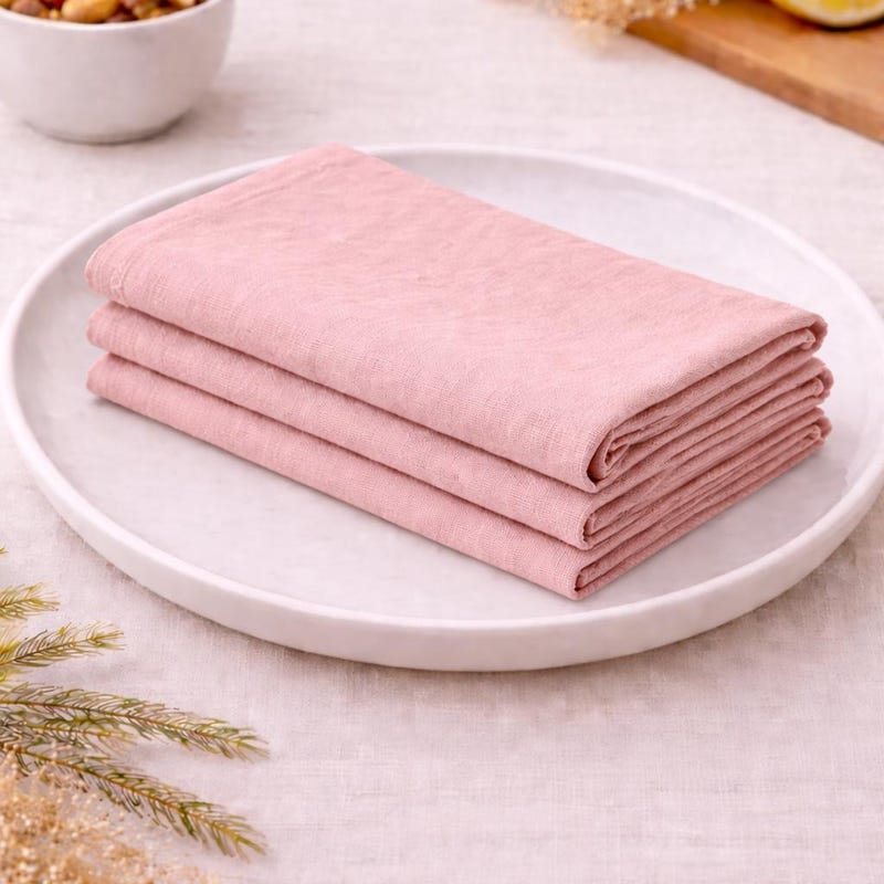 Linen Light Pink Napkins - Etsy