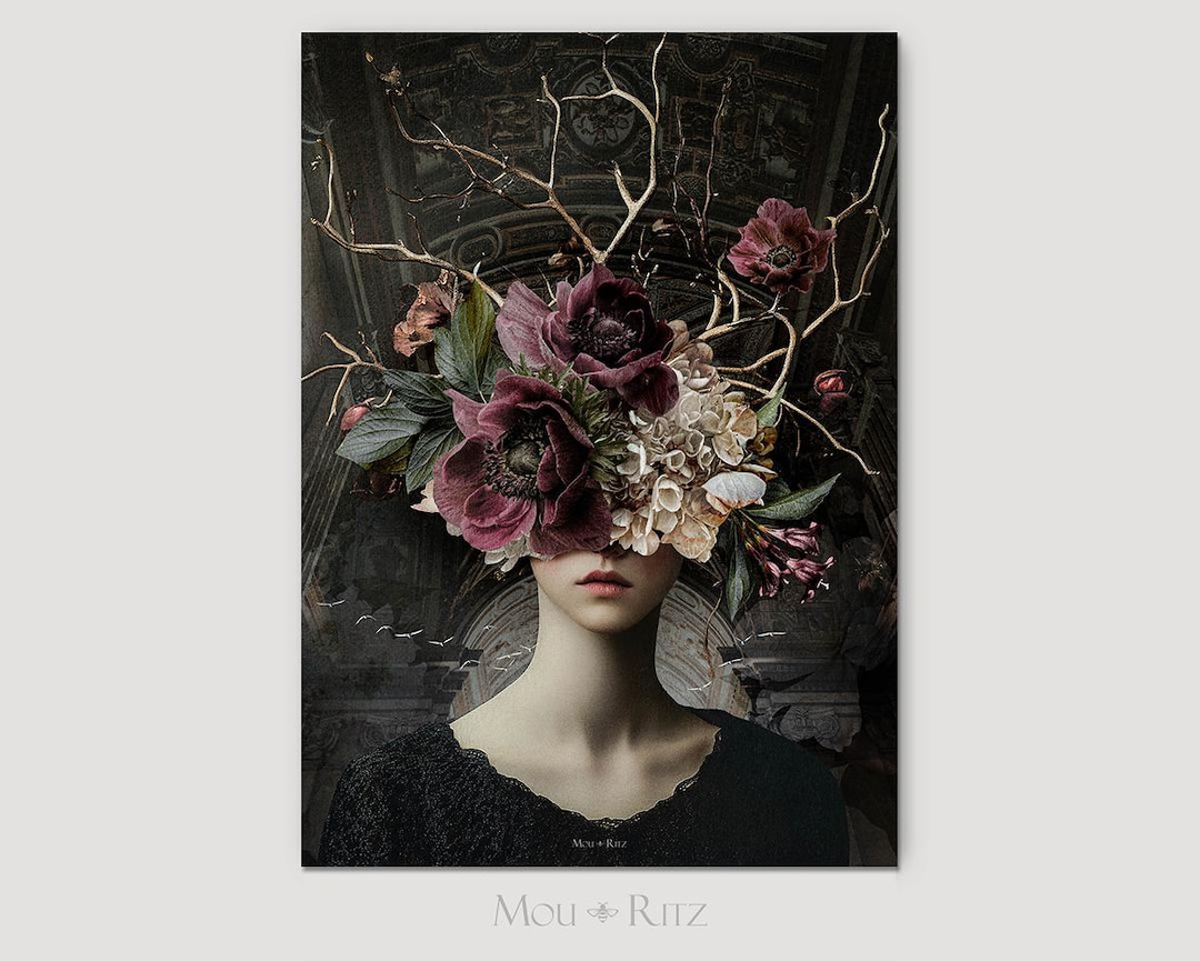 A Floral Portrait | POSTER | Digital Download | Includes 4 Sizes - Etsy