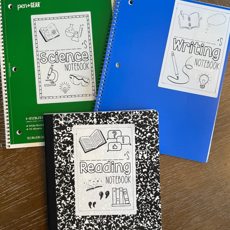 Subject Notebook Designs - Etsy