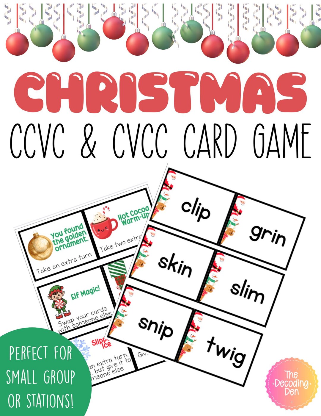 Christmas Blends & Clusters Phonics Game: CVCC/CCVC Short Vowel Fun - Etsy