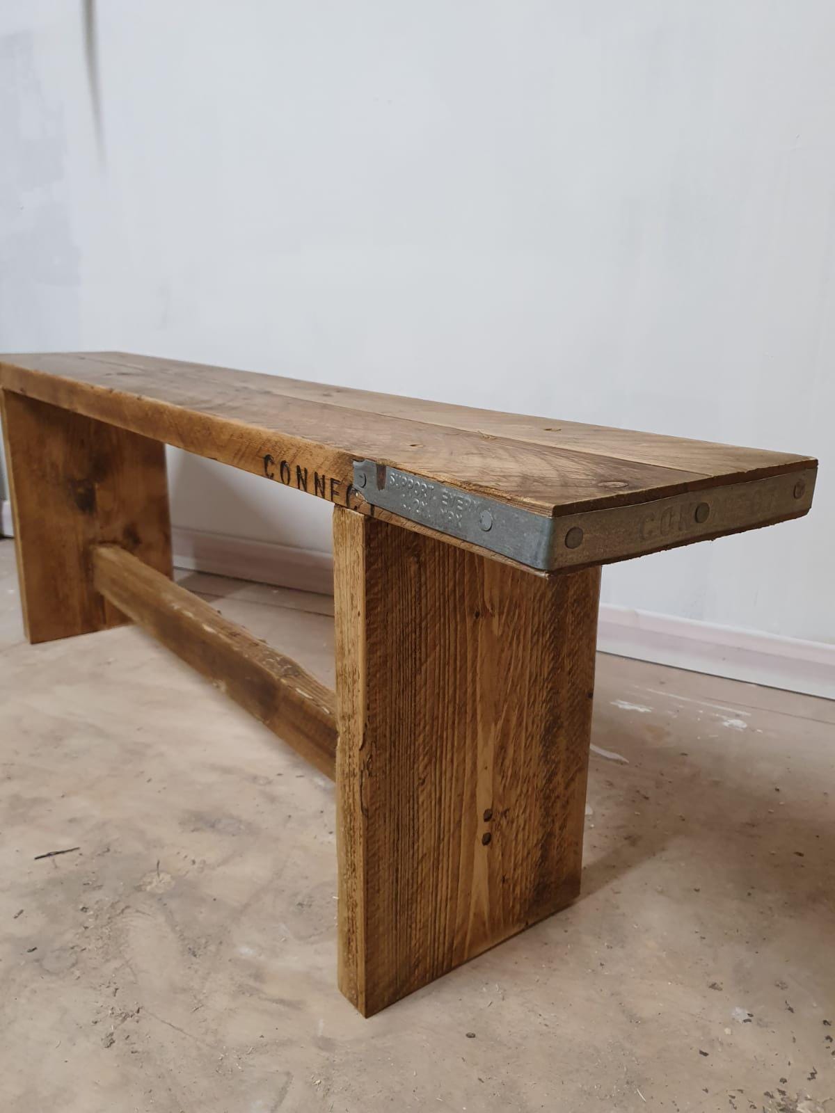Scaffold Board Bench, Reclaimed Wooden Bench - Etsy UK