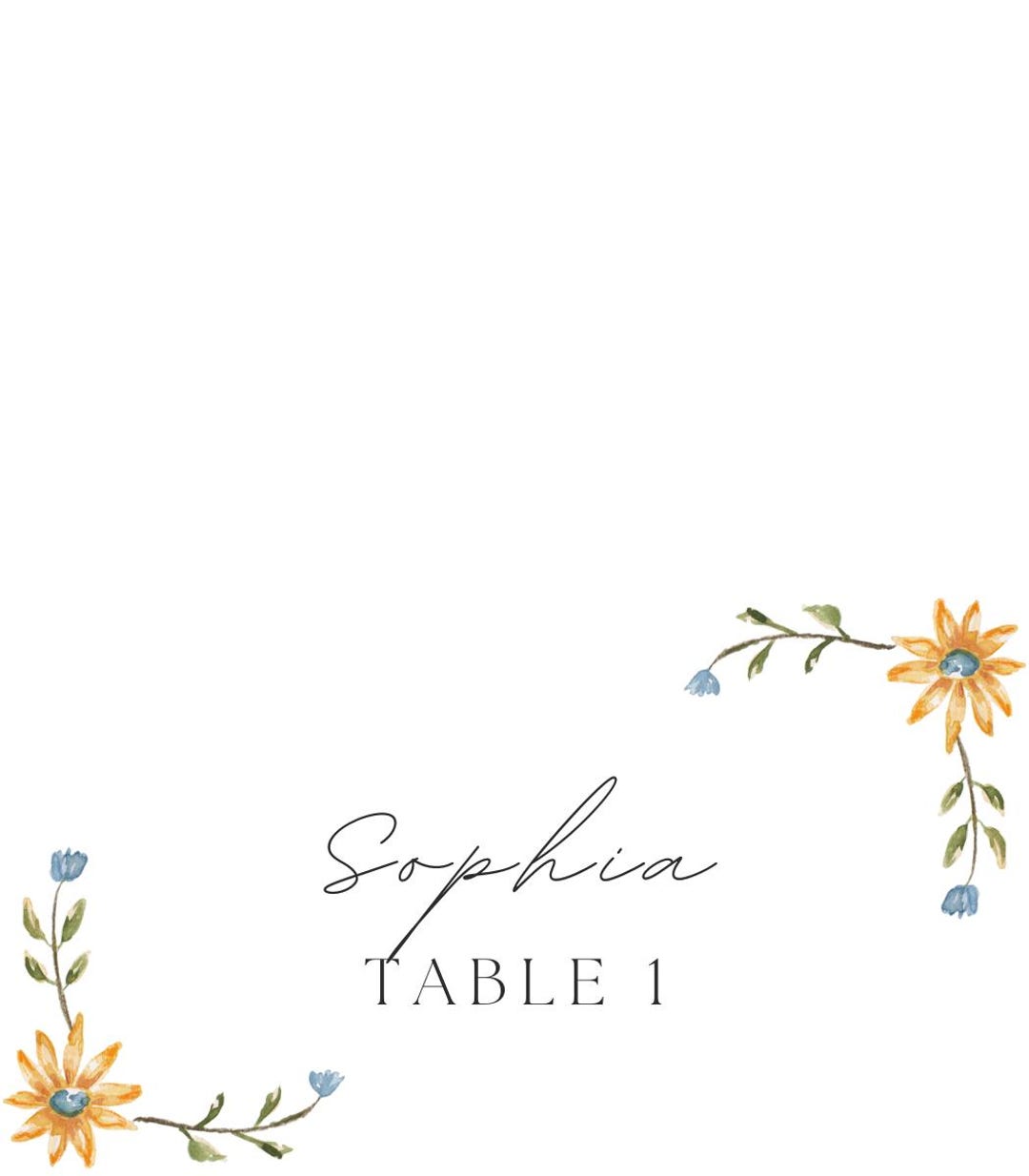 Place Markers Template, for Weddings or Special Celebrations. Simple ...