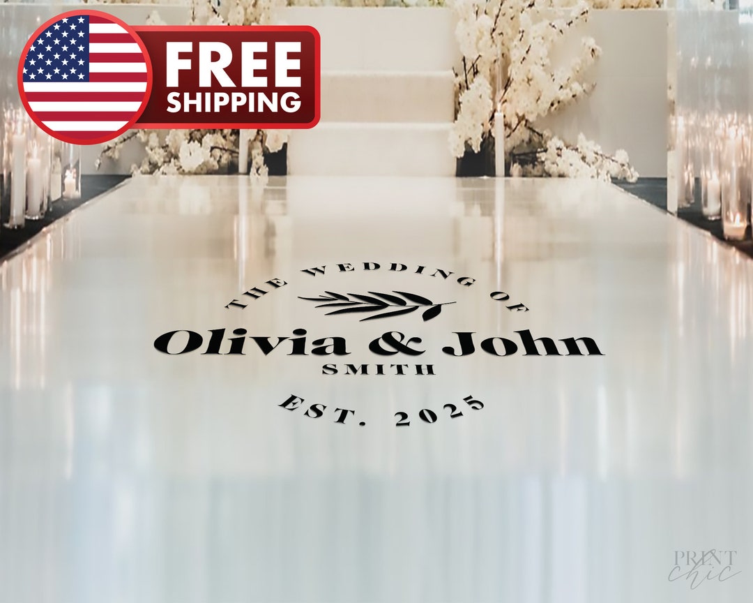 Custom Wedding Dance Floor Decal ~ Removable ~ Personalized ...