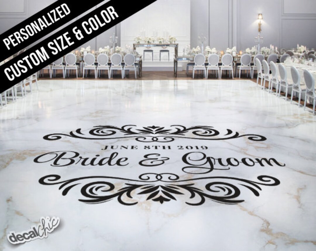 Custom Wedding Dance Floor Decal ~ Removable ~ Personalized ~ Wedding ...