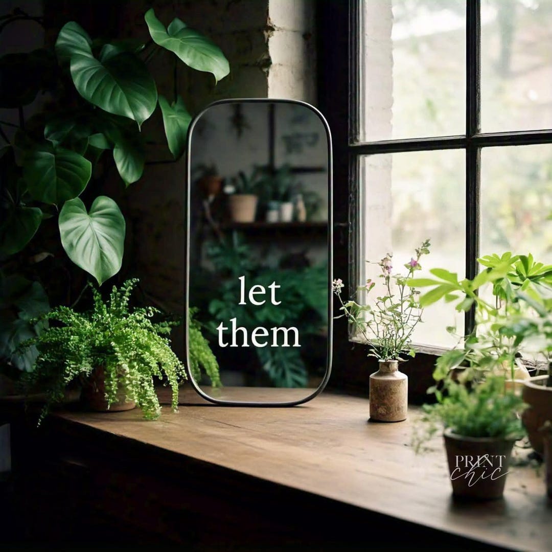 Let Them Decal - Custom Size - Custom Color - Mirror Decal - Wall Decal ...
