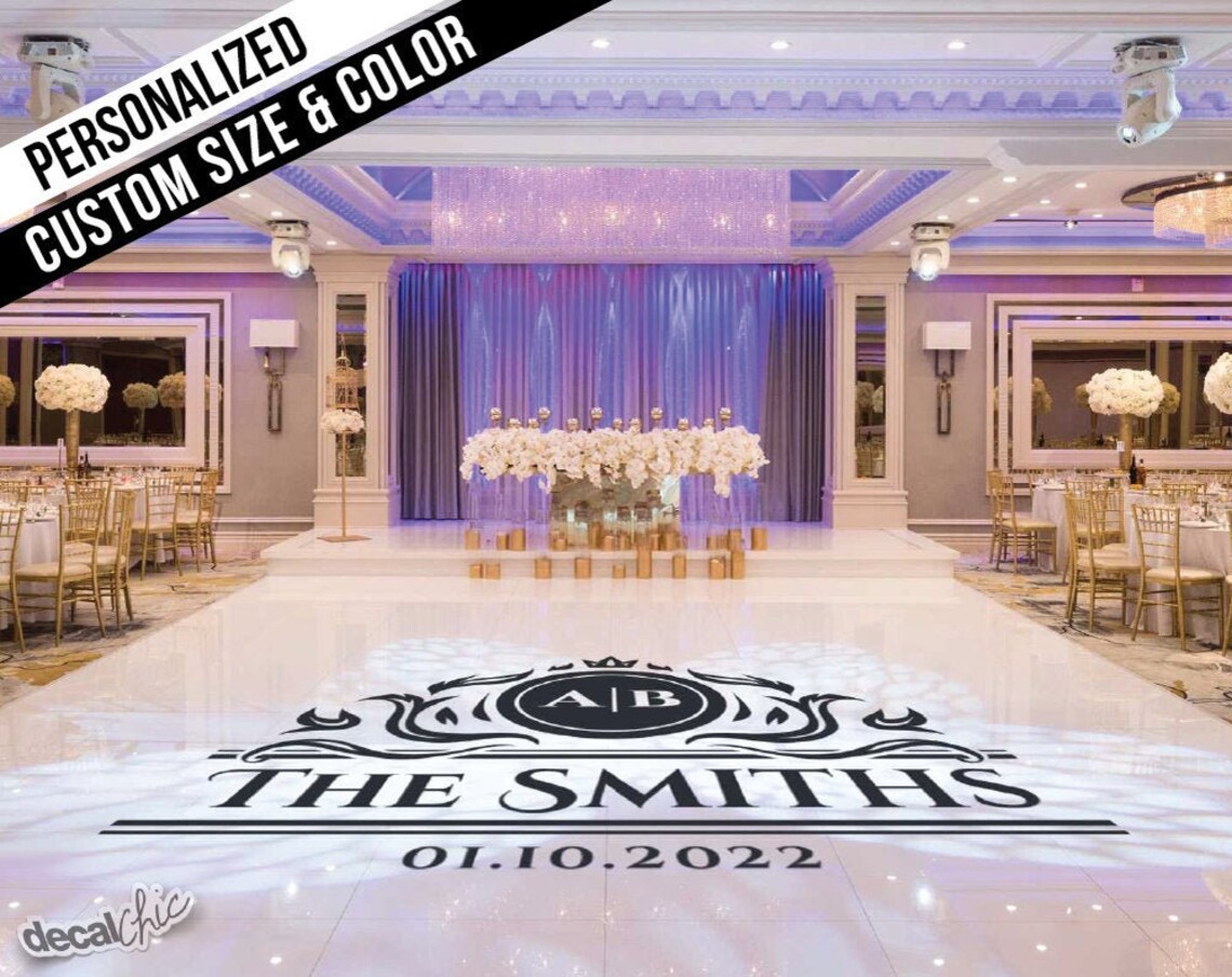 Custom Wedding Dance Floor Decal Removable Personalized - Etsy