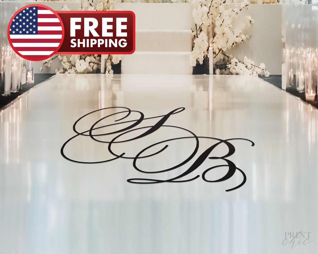 Custom Wedding Dance Floor Decal ~ Personalized Initials ~ Letters ...
