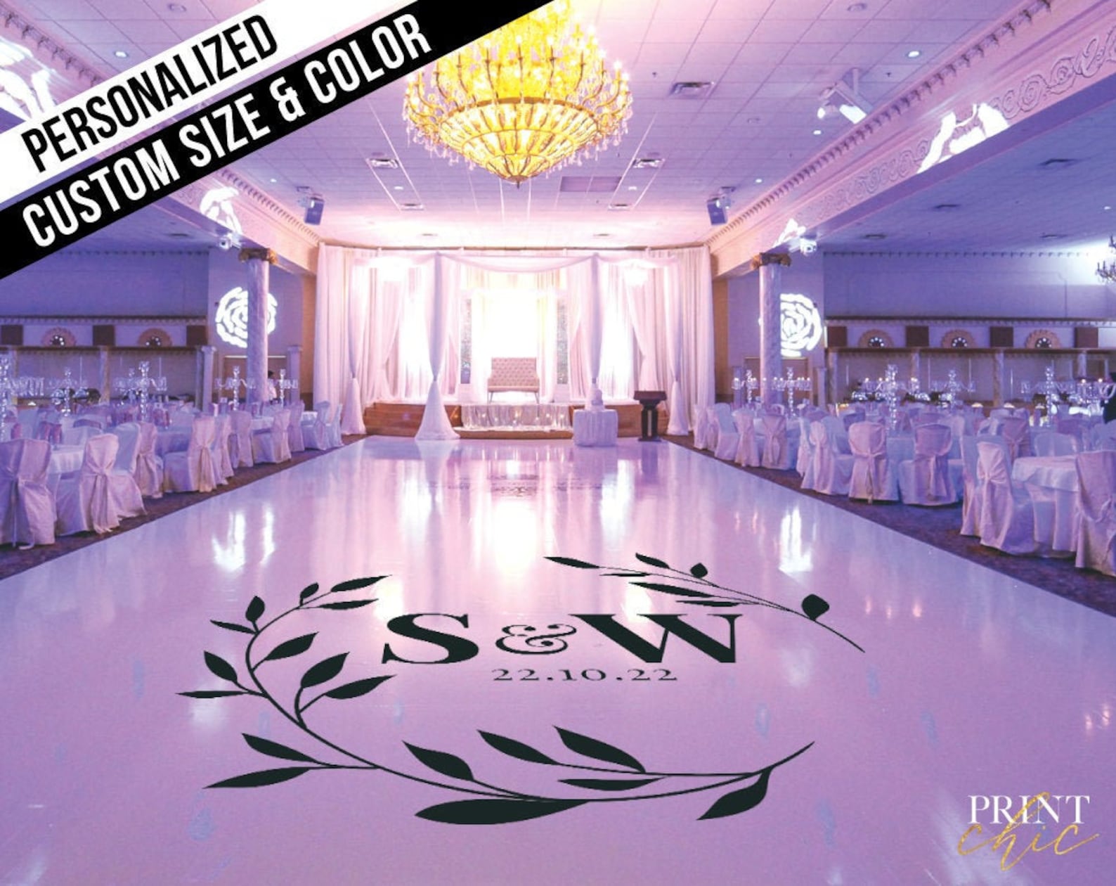Custom Wedding Dance Floor Decal Removable Personalized - Etsy