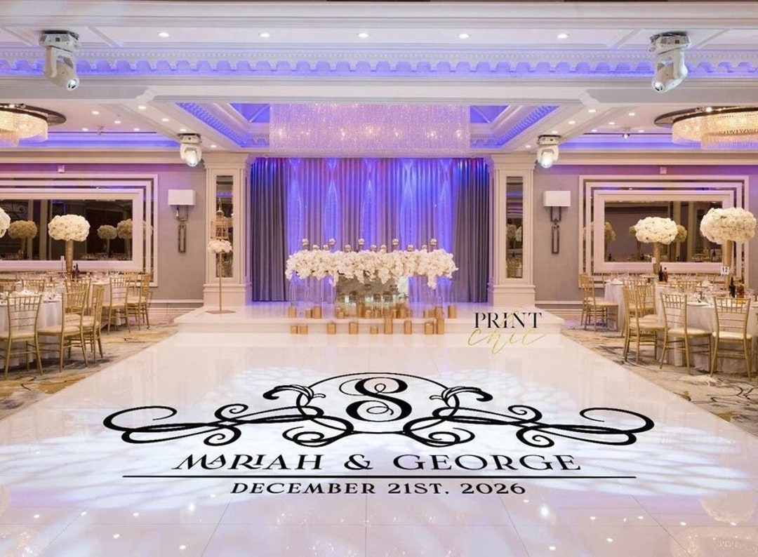 Custom Wedding Dance Floor Decal ~ Removable ~ Personalized ~ Wedding ...