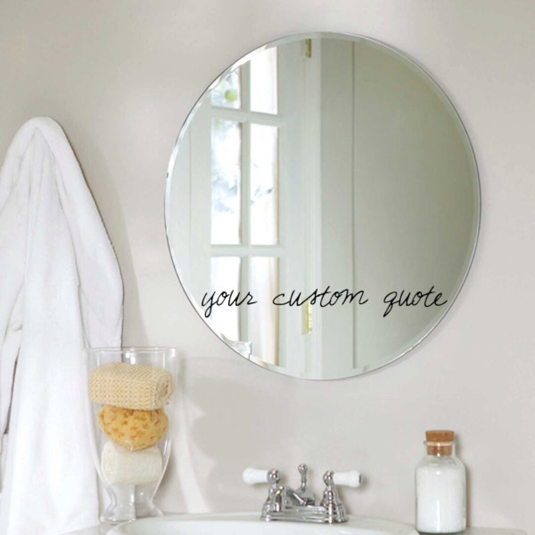 Custom Mirror Text Quote Decal - Choose the Font Style, Size and Color ...