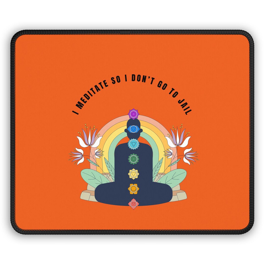 Colorful, Funny Meditation-themed Mouse Pad for Zen Gamers, Perfect ...