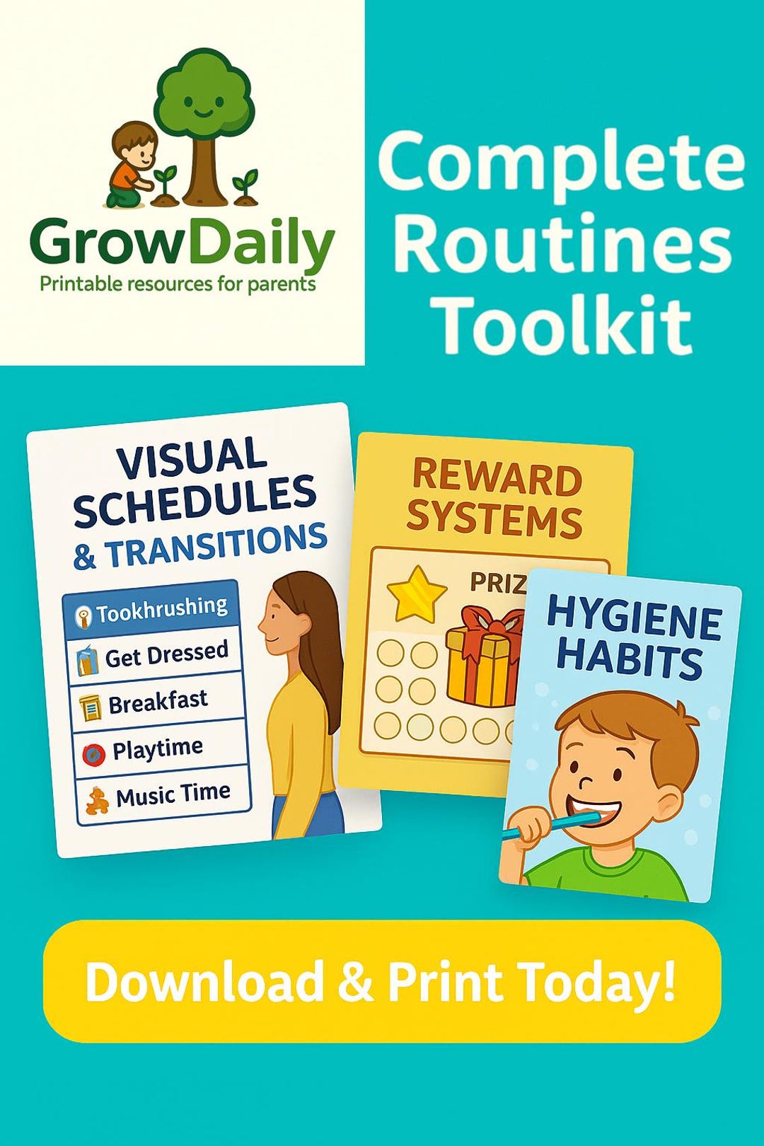 Complete Routines Toolkit for Kids With Autism | Printable Visual ...