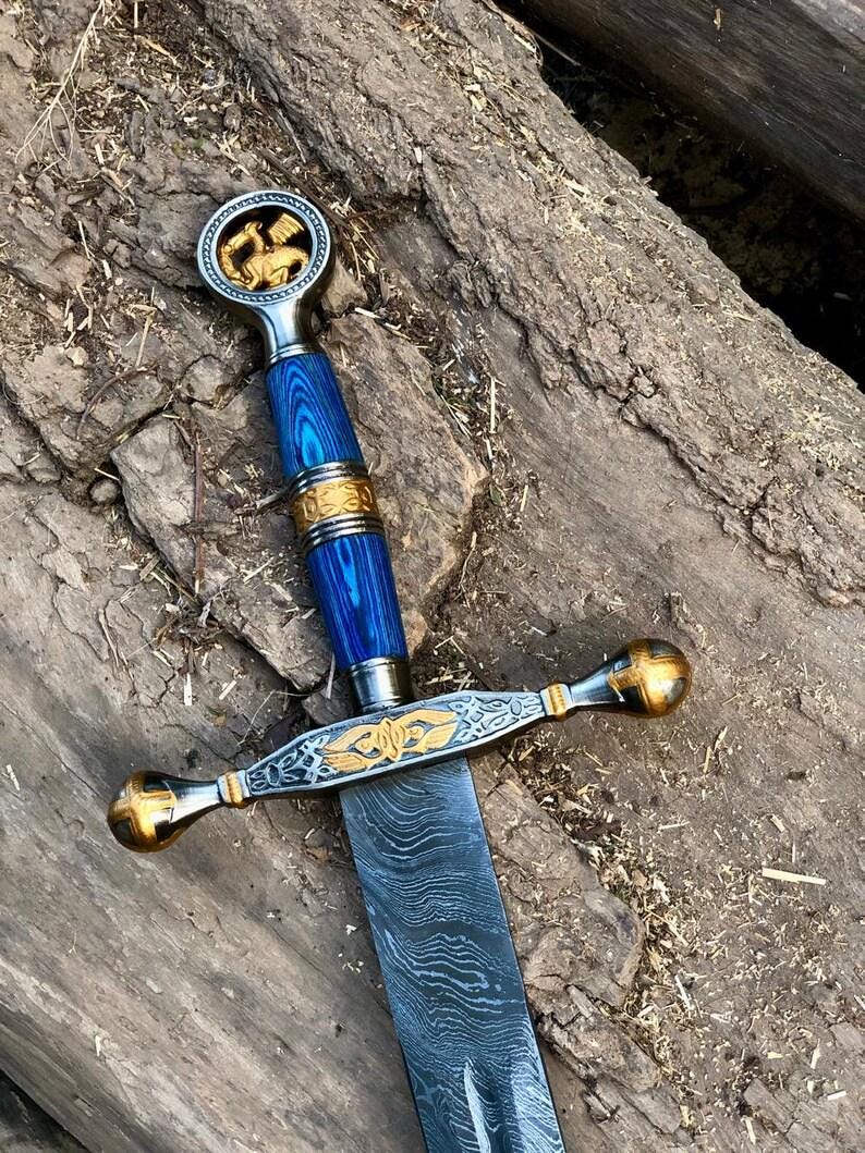 Hand Forged Knights Templar Sword: Medieval Crusader Replica Sword With ...