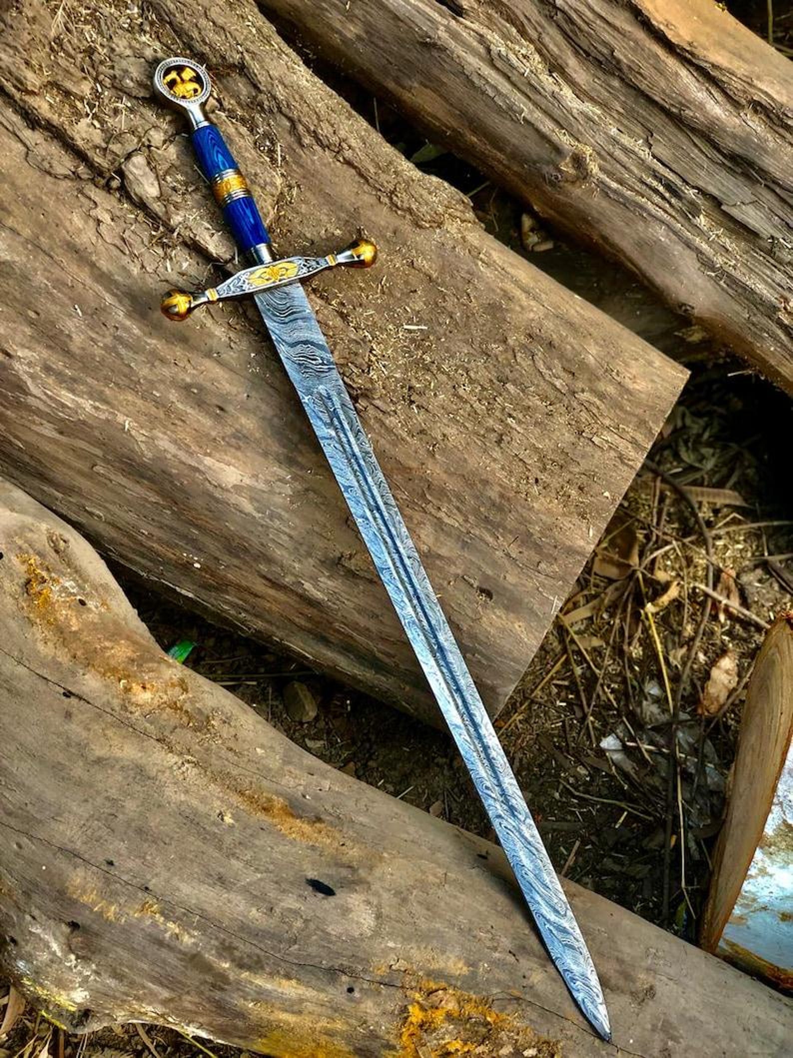 Hand Forged Knights Templar Sword: Medieval Crusader Replica Sword With ...