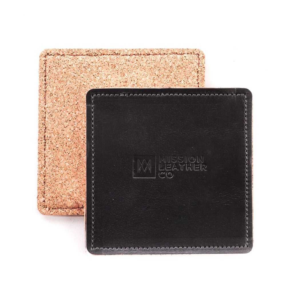 Drink & Barware Home & Living Set of 4 Custom Leather Coasters Kitchen ...