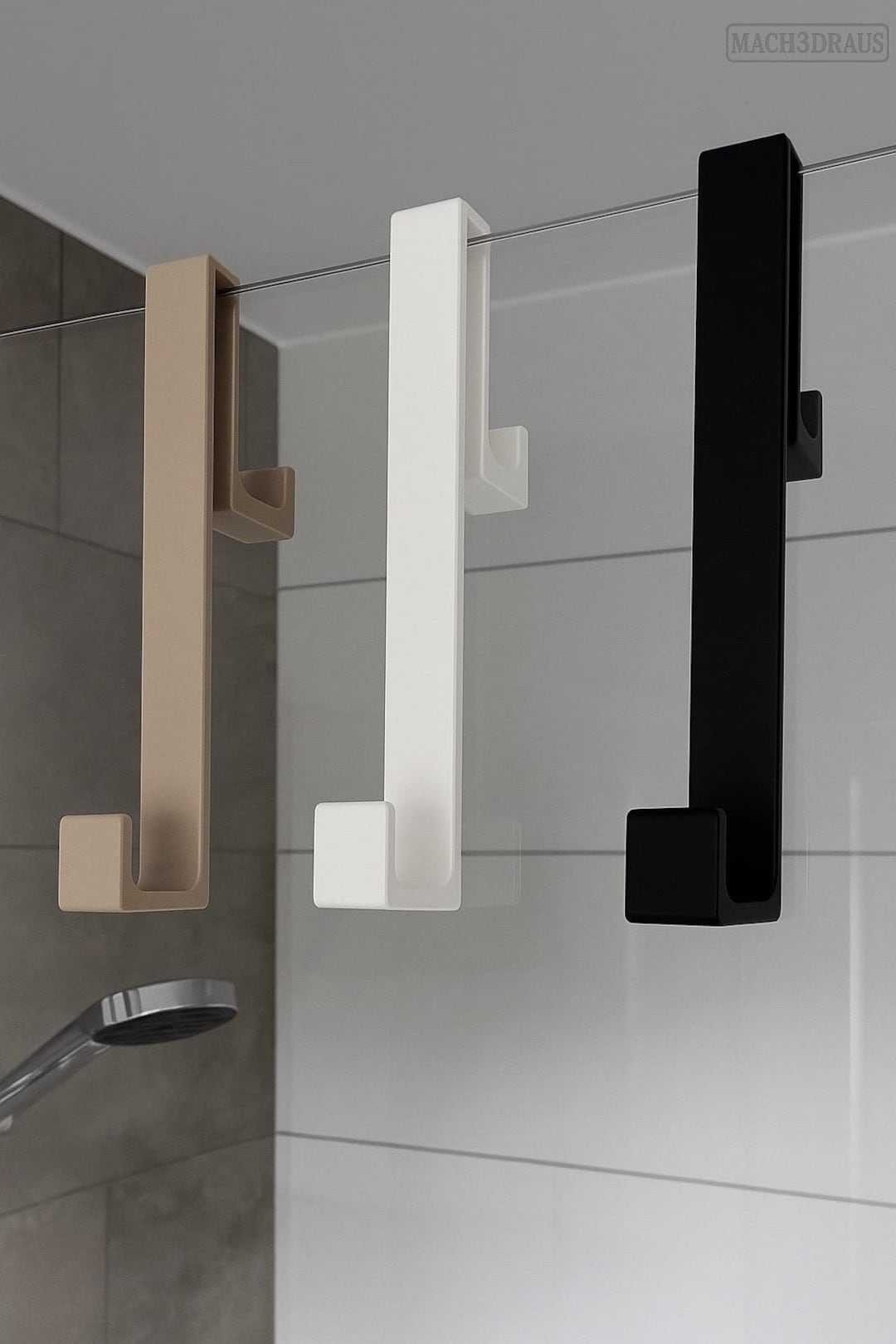 Shower Hook for Glass Shower Screens 6-8 Mm | Minimalist Hook for ...
